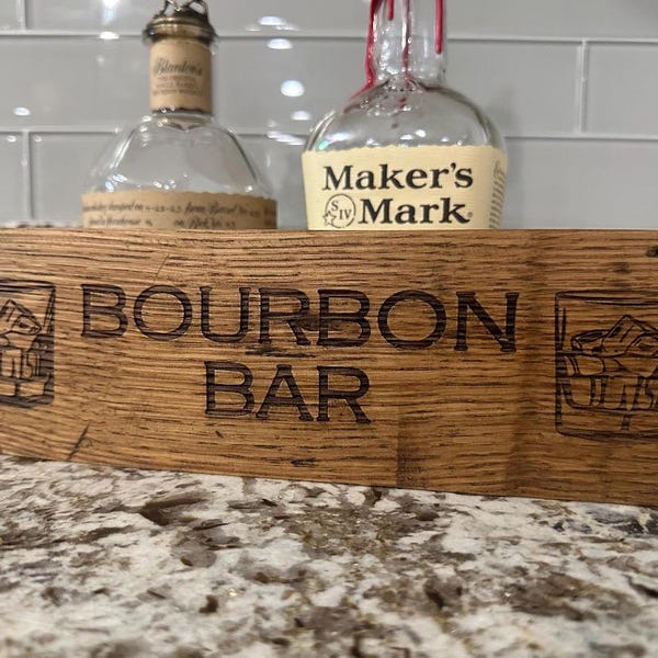 Bourbon Barrel Stave Personalized Office Desk Name Plate Laser Engraved ...