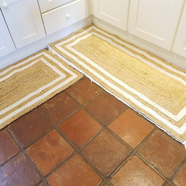 Jute Stairs Runner Natural Fiber Jute Runner Rug Vintage Style CUSTOM ...