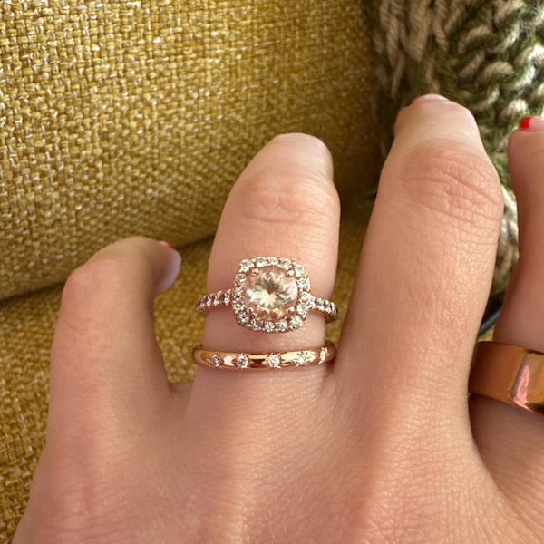 Diamond Ring With Star Setting / 14k Gold Star Setting Polaris Diamond ...