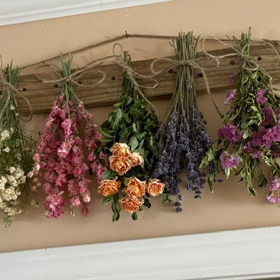 Dried Flower Rack Farmhouse Style Dried Flower Arrangement - Etsy