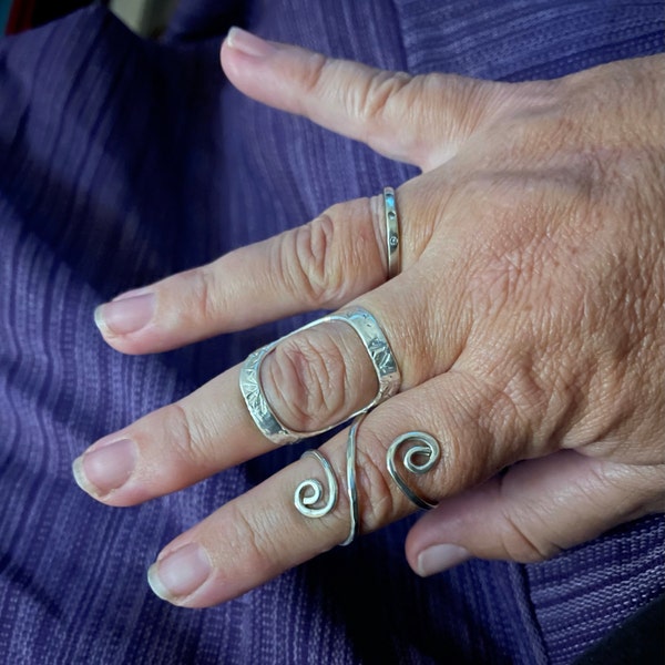 Arthritis Finger Splint Sterling Silver 925 or Brass Adjustable ...