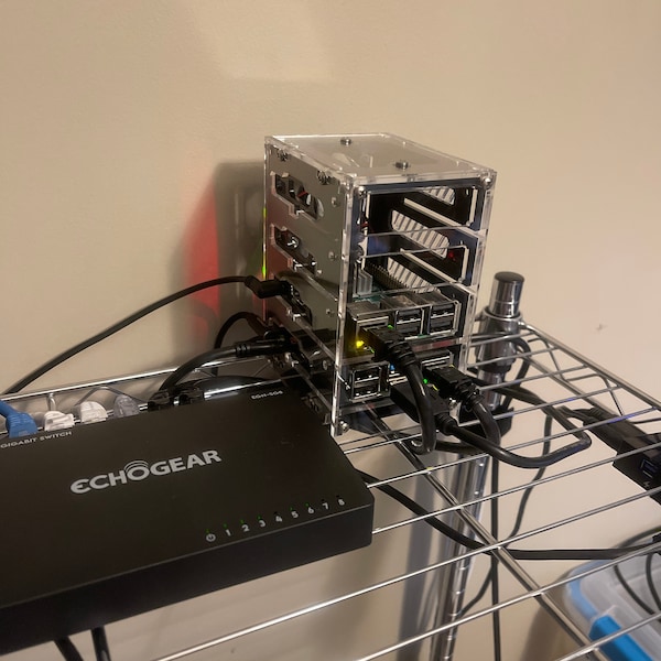 C4labs Bramble 4 or 6 Stack Cluster Case With Fans for Raspberry Pi5 ...