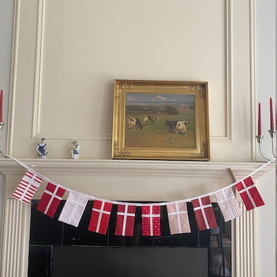 Danish Flag Pennant, Denmark Vimpel, Danish Flag Garland, Flag of ...