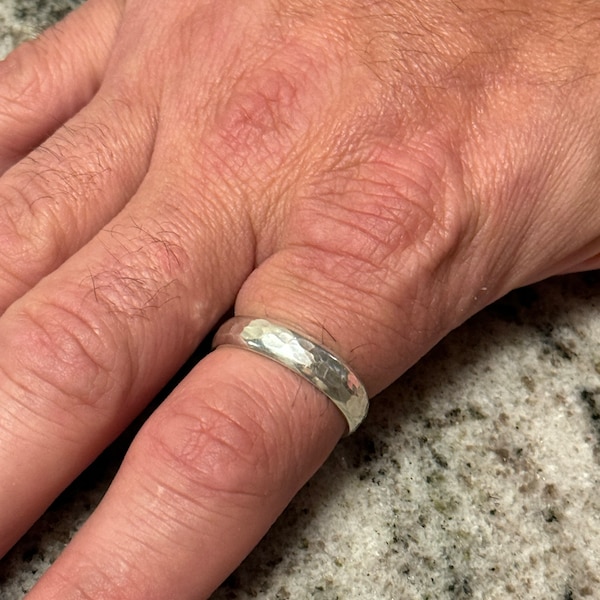 Simple Sterling Domed Ring: Sterling Silver Ring, Domed Ring, Plain ...