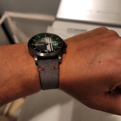 Gray Grey Vintage Suede Leather Watch Strap Band Red Stitching - Etsy