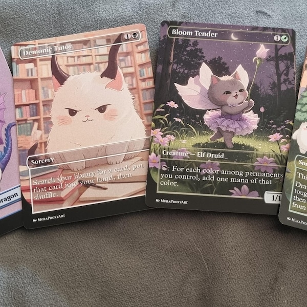 4 Merfolk Tokens 1/1 - MTG Cute Proxy | Custom Alter Full Art Card ...