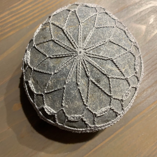 Crochet Stone Pattern, DIY, Lace Stone Cover Pattern, Rock Cozy Pattern ...
