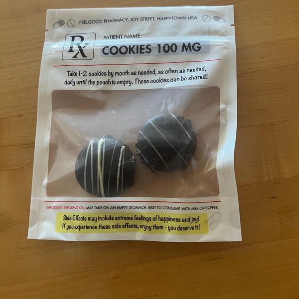 Printable Rx Label for Cookie "prescription" Jar - 3" X 4" Cookie Rx ...