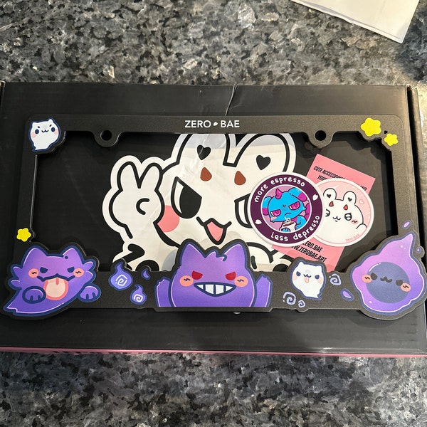 Ghost Themed Purple Spooky Cute License Plate Frame - Etsy