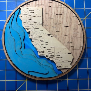 6 Layer 3D Map of the World, Multi layer Panel,laser Cut File. 3D Wood ...