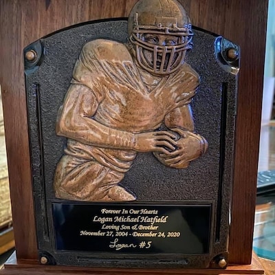 Football Adult Memorial Wooden Cremation Urn-sports Funeral Urns With ...