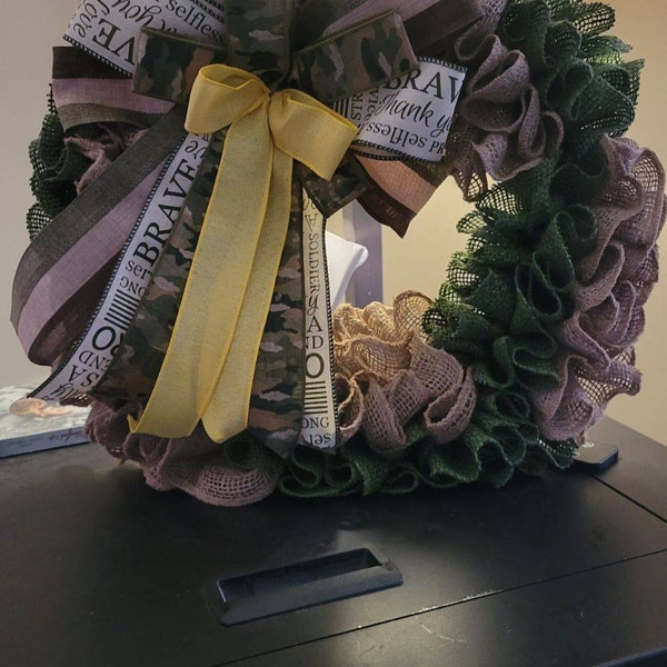 Army Wreath for Front Door, US Army Wreath, Military Wreath, Soldier ...