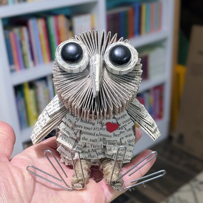 Book Sculpture, Altered Book, Book Art, Book Page Art, Book Theme Gift ...