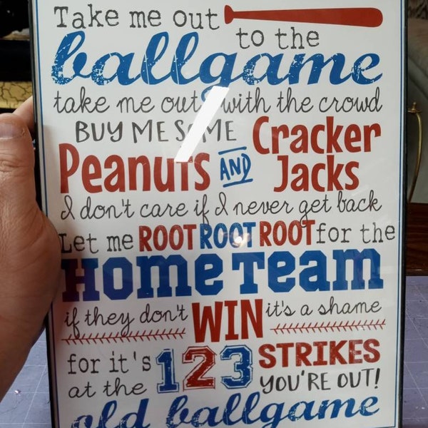 Baseball Subway Sign. Take Me Out the Ballgame Sign. Printable Baseball ...