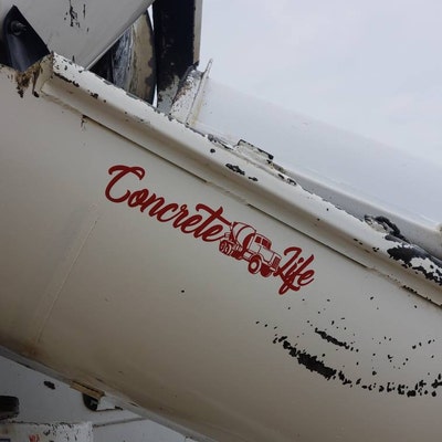 Concrete Life Vinyl Decal Construction With Cement Truck Mason Masonry ...