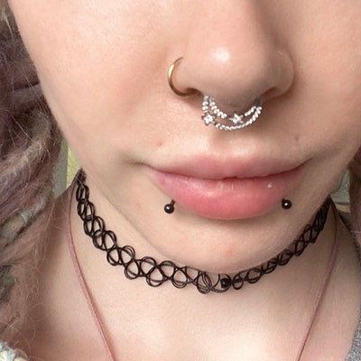 Tish Lyon 14kt Yellow or White Gold and Crystal Double Chain - Etsy