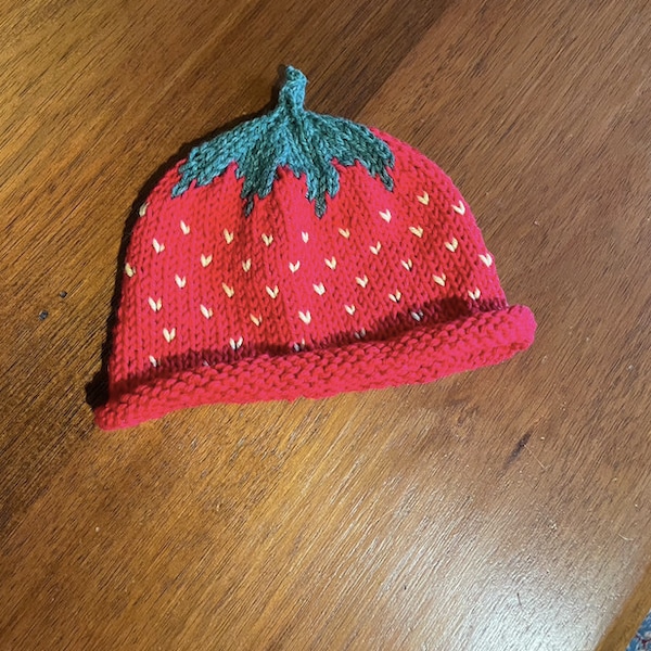 ENGLISH Strawberry Baby Hat Knitting Pattern - Etsy