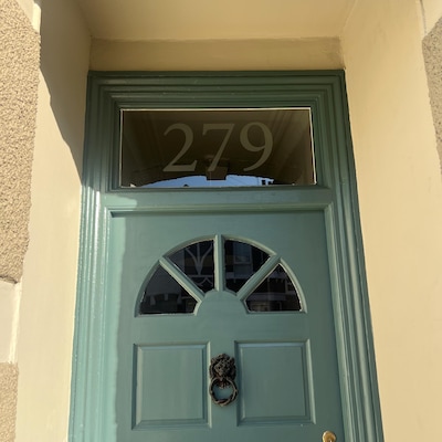 Frosted Fanlight Door Number, Etched Glass House Number, Victorian ...