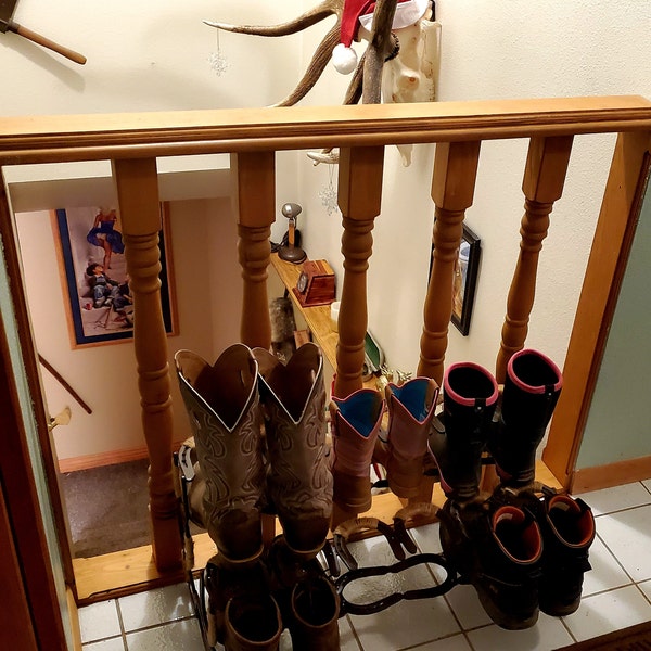 Horseshoe Boot Rack, Boot Rack, Southern Decor, Horseshoe Art ...