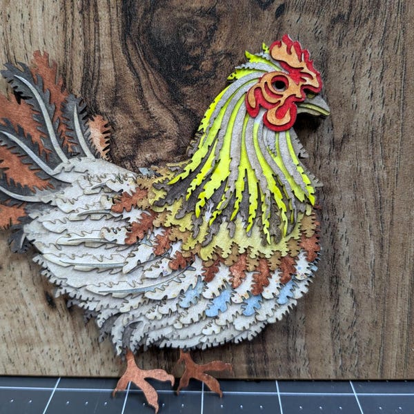 3D Layered Chicken SVG, 3D Layered Mother Hen, Layered Papercut Svg ...