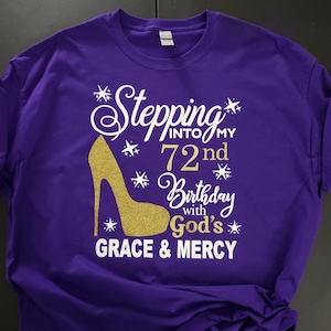 Stepping Into My 52nd With God's Grace and Mercy SVG, 52nd Birthday Svg ...