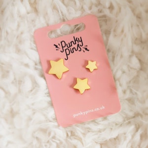 Trio of Gold Stars Enamel Pin Set // Achievement Pins, Collar Pins ...