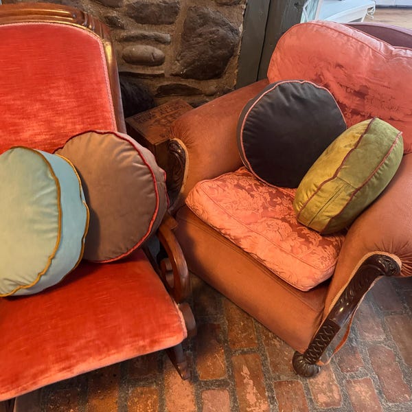 Round Pillows, 30 Color Pillows, Cover and Insert, Customizable Piping ...