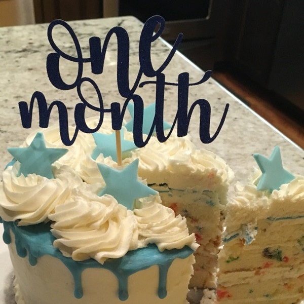 One Month Cake Smash Cake One Month Decor 1 Month Old 1 Month Cake ...