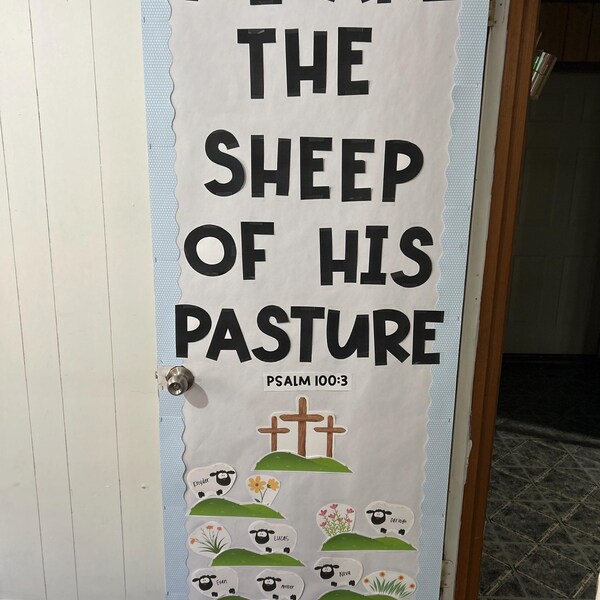 Sheep Bulletin Board Kit: Christian Classroom Decor (digital Download ...