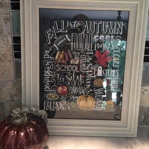 Fall Decor, Fall Word Art, Fall Art, Chalkboard Art, Chalk Art ...