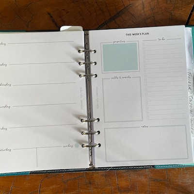 Undated Weekly Planner Inserts A5 Undated Weekly Diary Page Refill A5 ...