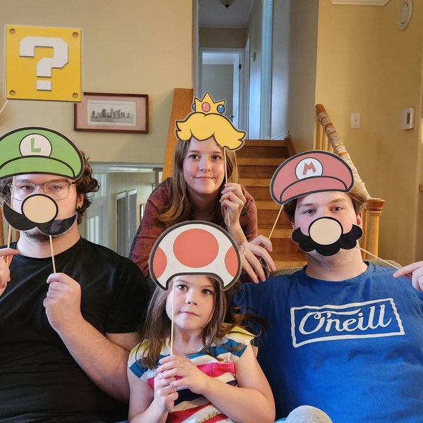 Super Mario Backdrop Banner Video Game Themed Photo Booth Props Super ...