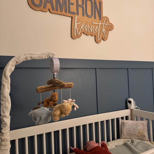 Large Wood Name Sign, Nursery Name Sign, Girl Name Sign, Above Crib ...