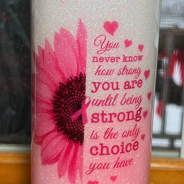 Pink Sunflower Being Strong is the Only Choice Png, Cancer Png ...