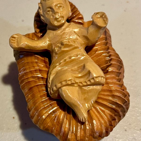 Olive Wood Nativity Set Faceless Carved Figures Christmas Gift From the ...