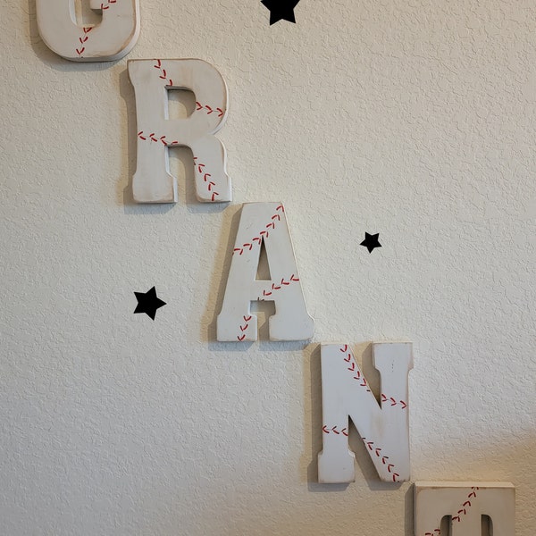 Vintage Baseball Name, Baseball Letters, Personalized Baseball Name ...
