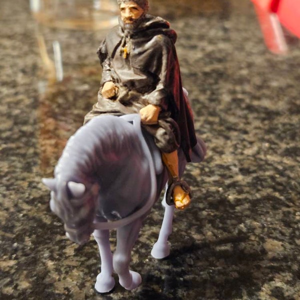 Mounted Priest, Historical 1/72, 28mm, 32mm, 1/35, 54mm, 75mm. Resin ...
