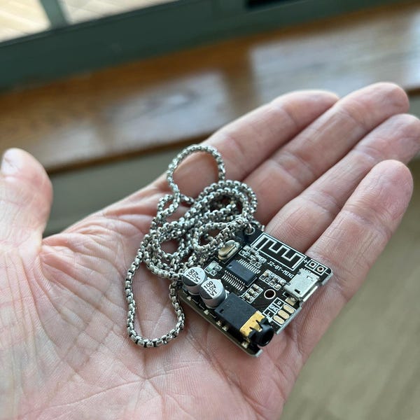 Circuit Board Necklace Geek Working PCB Board Necklace Chip Bluetooth ...