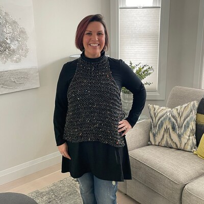 Knitting Pattern for the Two Tone Tunic Sweater Knit Pattern, Knitting ...