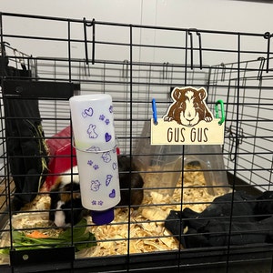 Guinea Pig Cage Tag, Personalized, Custom, Engraved Wood, Pet Guinea ...