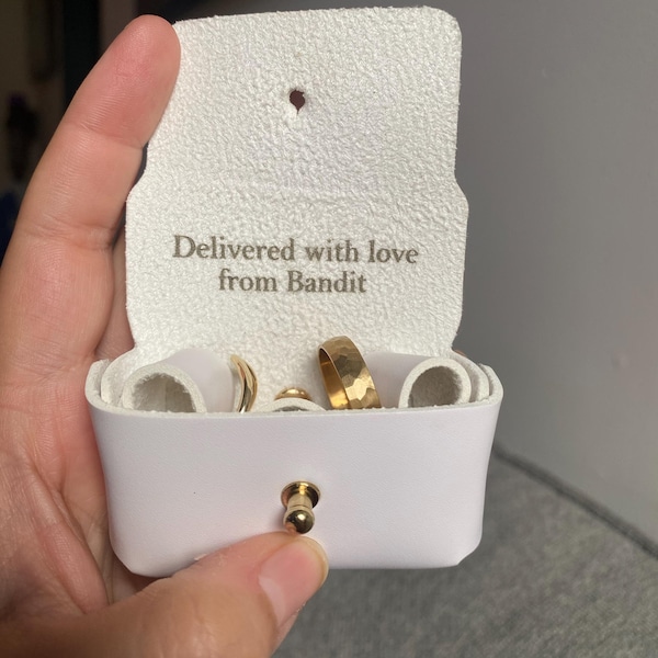 Personalised Leather Ring Box-dog Proposal Engagement Ring Box-ring ...