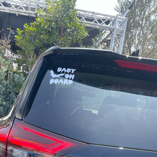 Baby Bat on Board Car Decal - Etsy