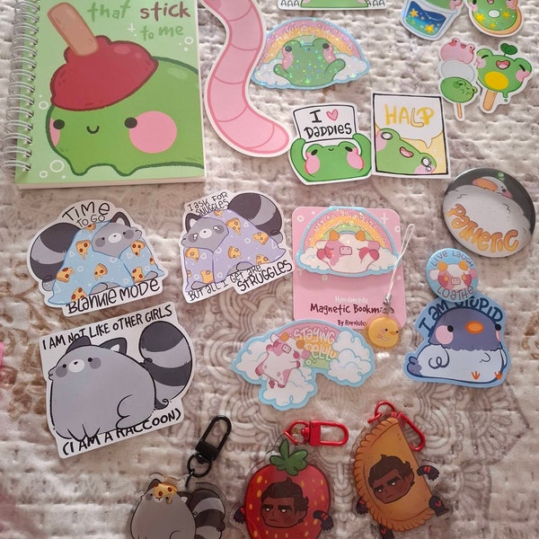 Pizza Raccoon Sticker Set, Cute Raccoon Sticker, Meme Sticker, Kawaii ...