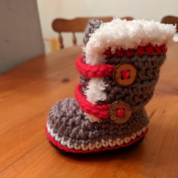 Work Sock Winter Booties - PDF CROCHET PATTERN - Etsy