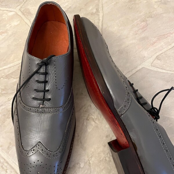 Customized Handmade Brown Leather Lace up Italian Shoes, Leather Sole ...