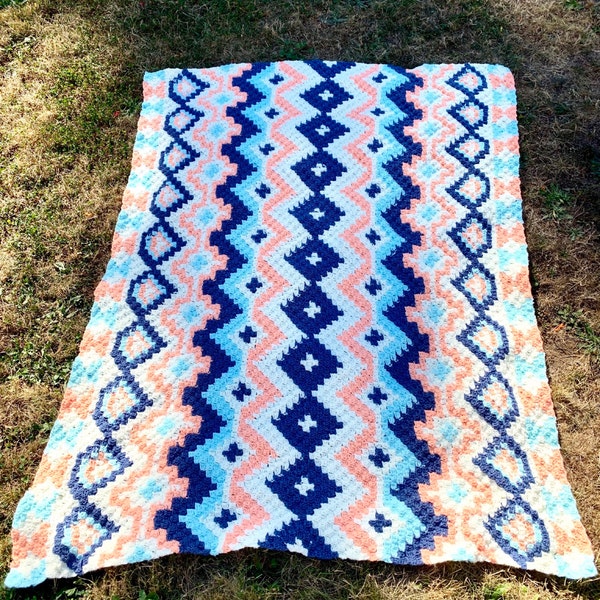 Aztec Design 2 Crochet Graph (c2c, Mini C2c, Sc, Hdc, Dc, Tss), Cross ...
