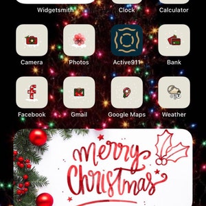 HAND-MADE CHRISTMAS App Icons Festive Season Personalized Homescreen ...