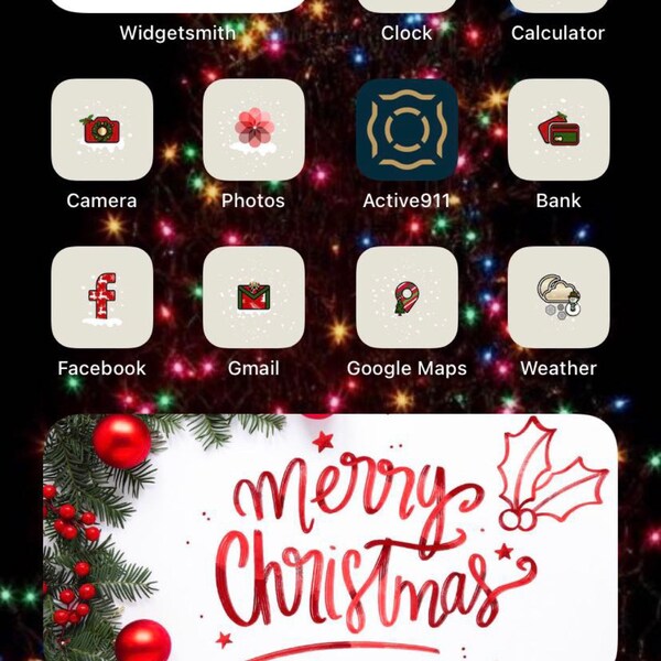 HAND-MADE CHRISTMAS App Icons | Festive Season | Personalized ...