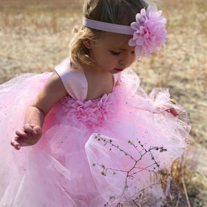 Pink with Silver Polka Dot Princess Tutu Dress for Girls | Etsy