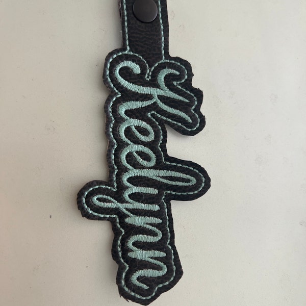 Custom Name Snap Tab Design File in the Hoop. Made to Order Embroidery ...